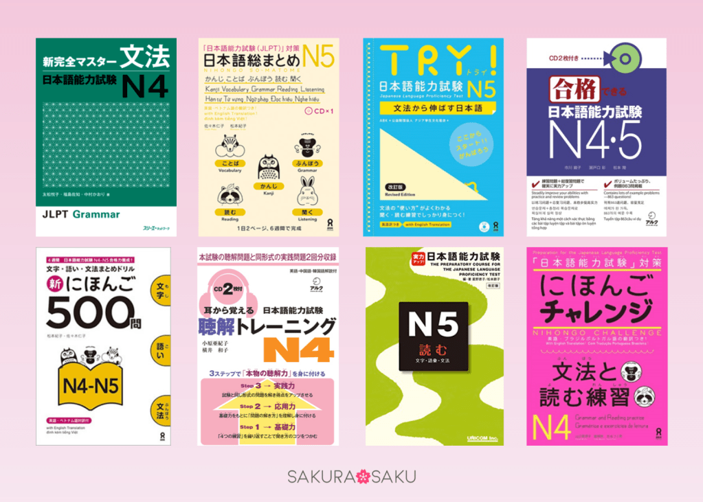 List of Recommended JLPT Review Books for N5-N4 Levels – Sakura Saku
